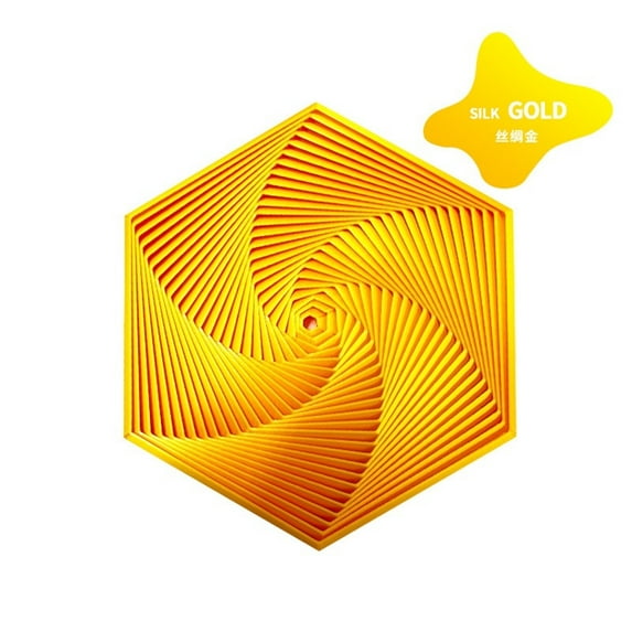 3D Printed Fractal Hexagon Figurines Spiral Design Portable Playing ...