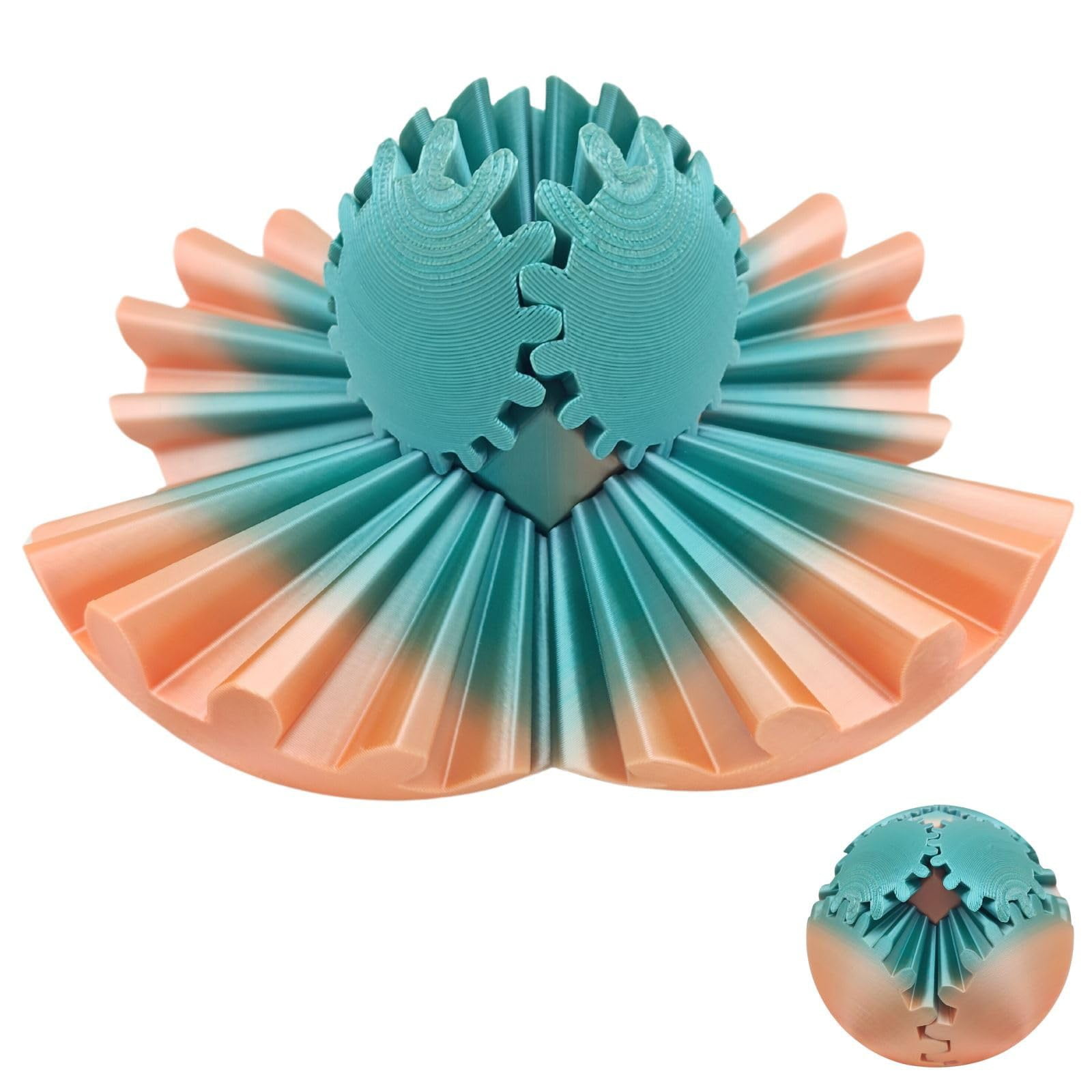 3D Printed Gear Ball, Spin Gear Sphere, Cube Toy, Portable Fingertip ...