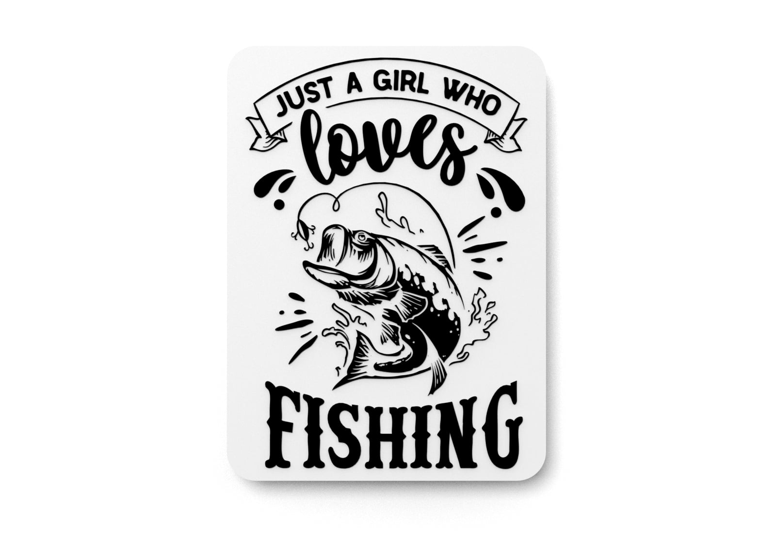 Clever Contraptions 3D Printed GirlLoves Fishing Wall Art – Empowering ...