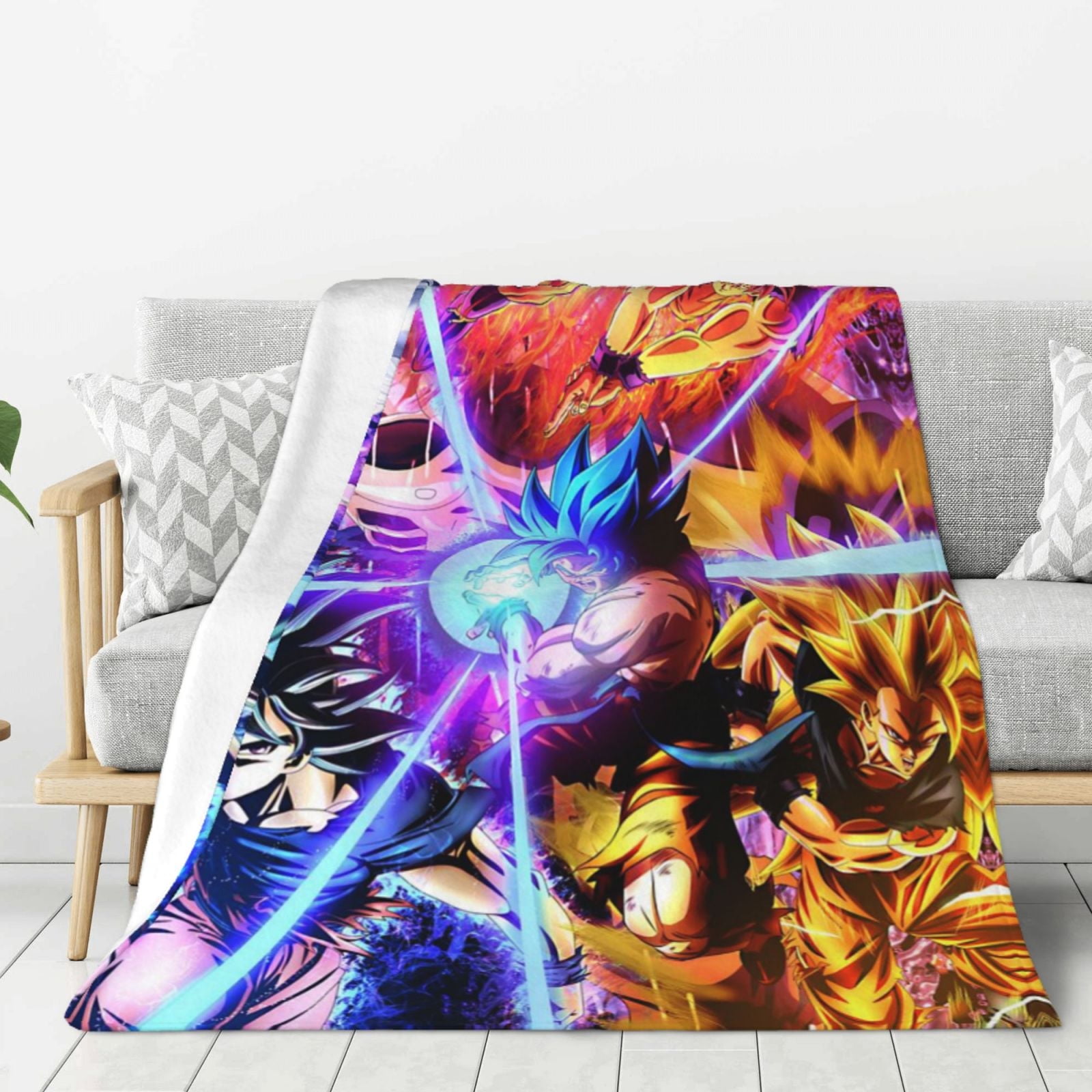 3D Printed Go-ku blanket Unisex Dragon-ball Throw Blankets Flannel ...