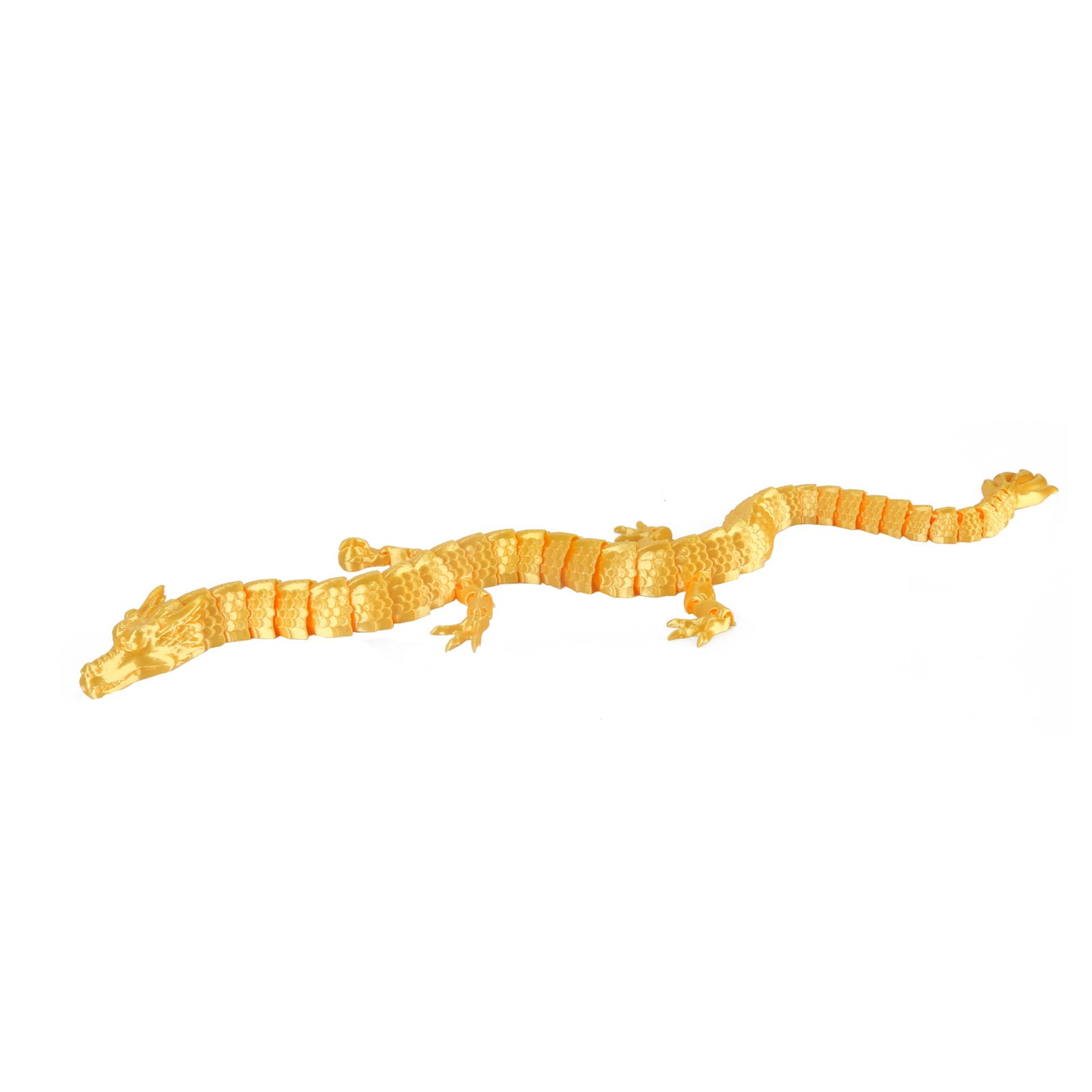 3D Printed Golden Silk Color Flexi Hinged Japanese Dragon, Super ...