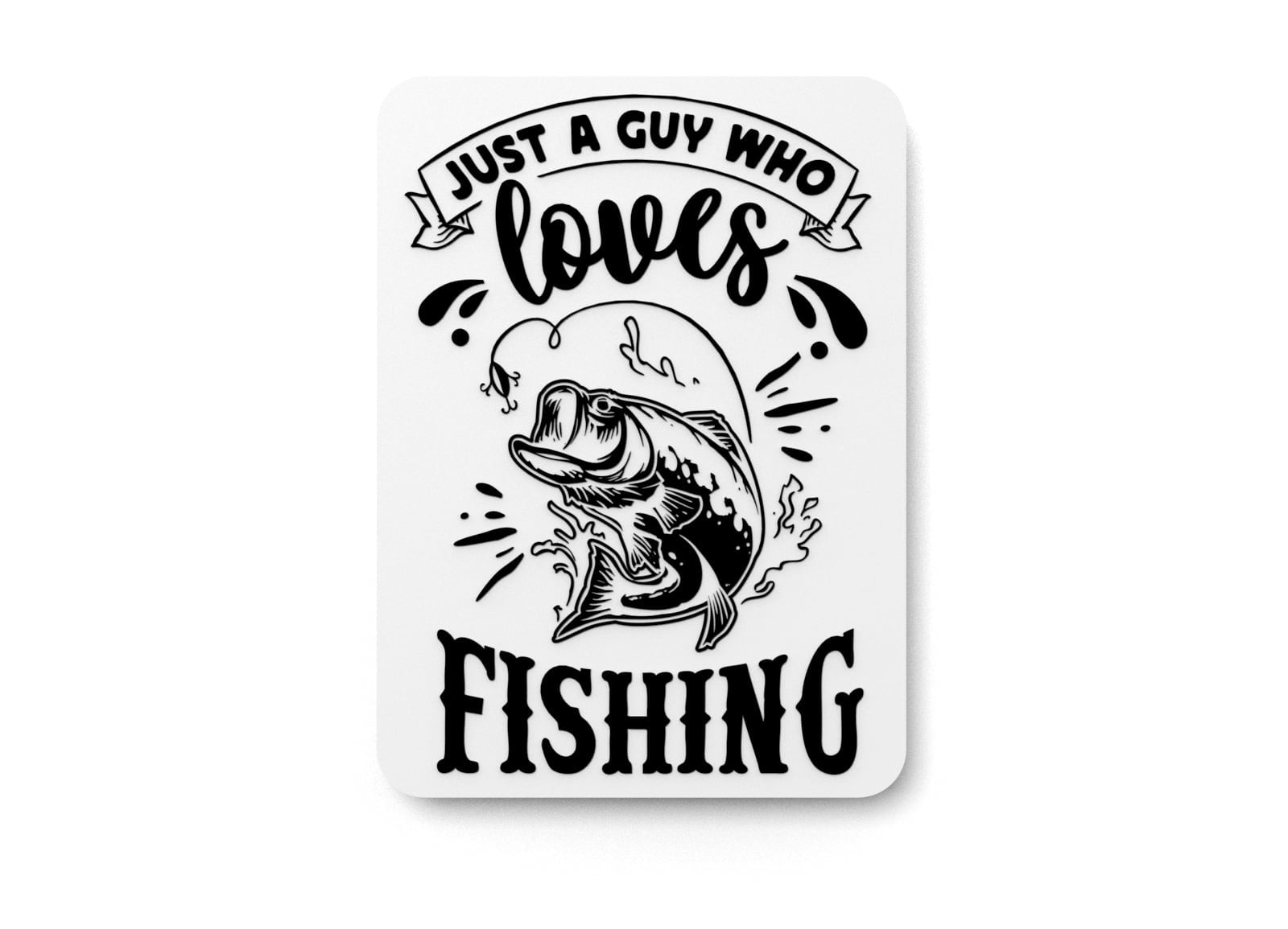 Clever Contraptions 3D Printed GuyLoves Fishing Wall Art – Personalized ...