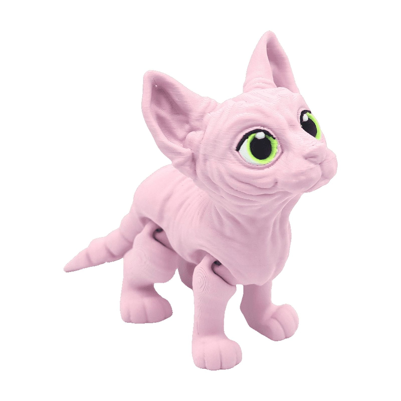 3D Printed Hairless Cat Jointed Model, Movable Sphynx Kitten Simulation ...
