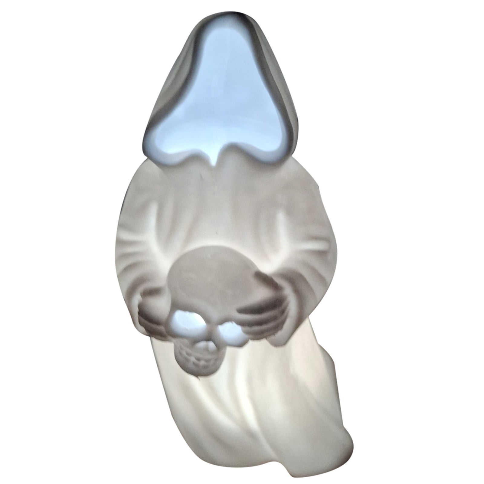 3D Printed Halloween Ghost Night Light Ornament, Spooky 3D Sculpted Decor with Glowing Orb ...