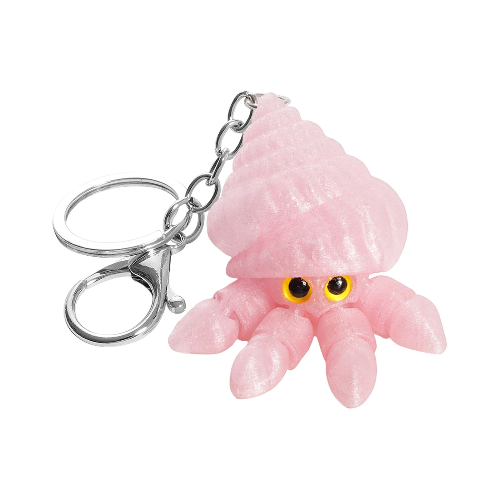 3D Printed Hermit Crab Keychain Pendant with Movable Crab Claws 3D ...