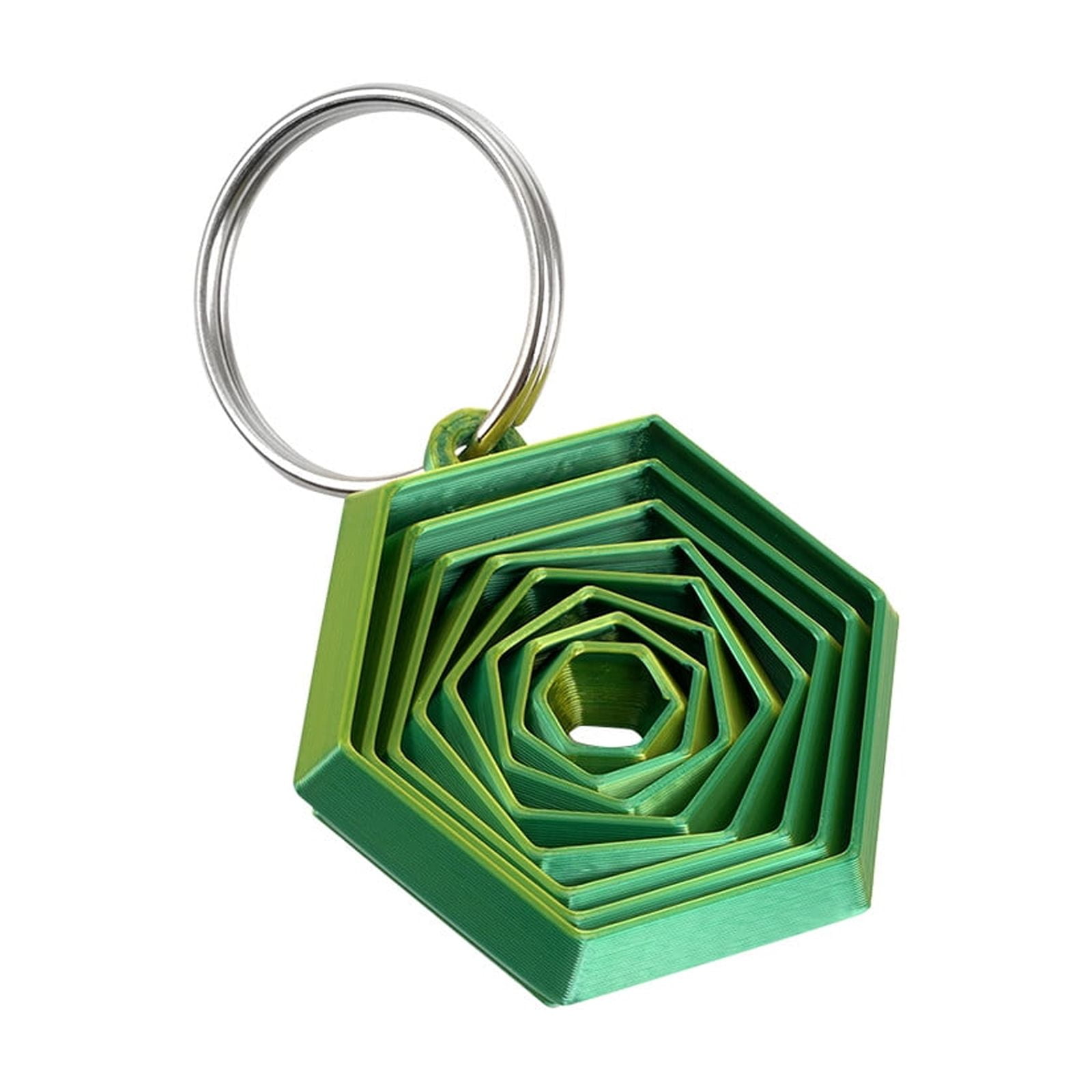 3D Printed Hexagon Key Chain Cheap and Durable Flexible Articulated ...