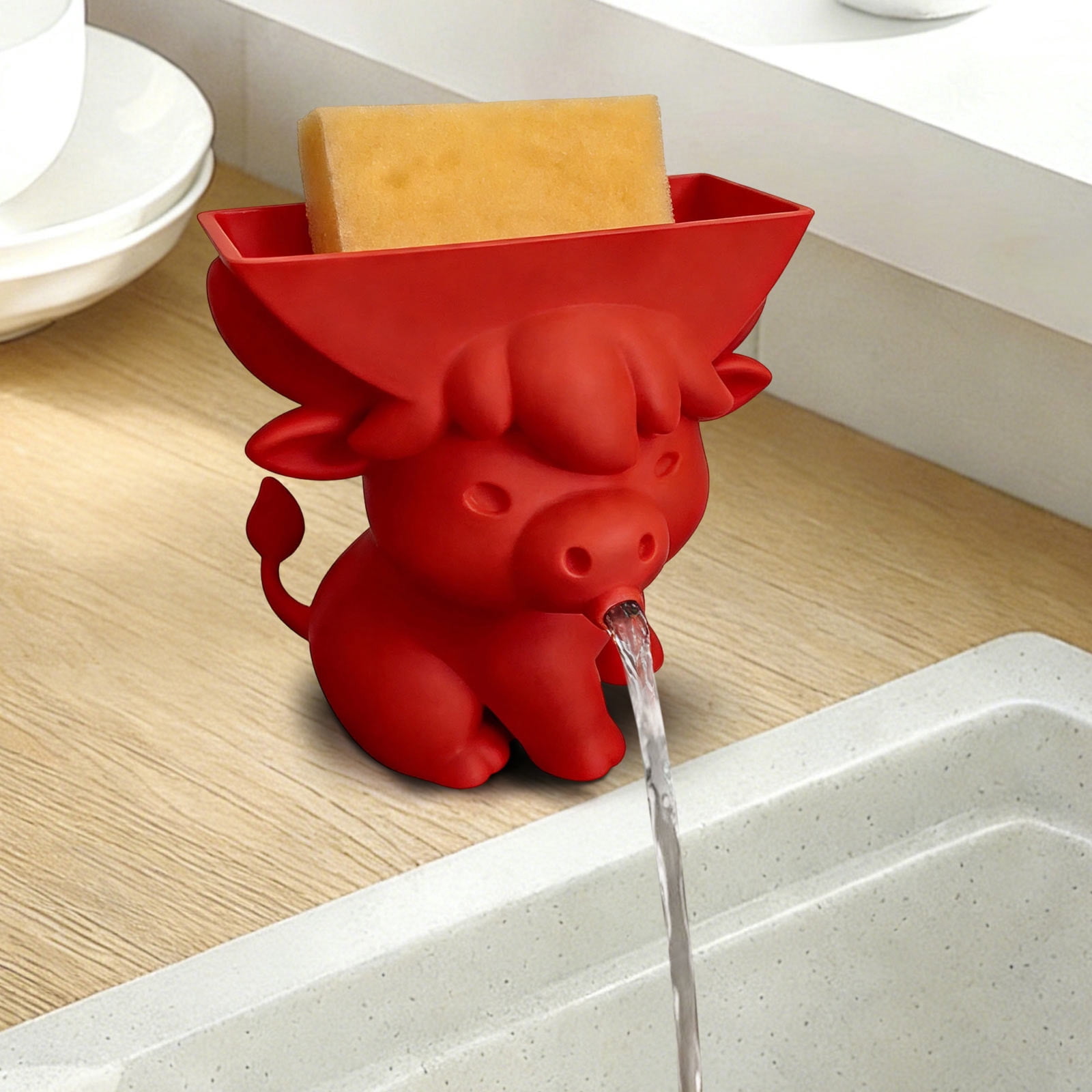 3D Printed Highland Cow Sink Sponge Holder, Scrub Sponges Holder with ...