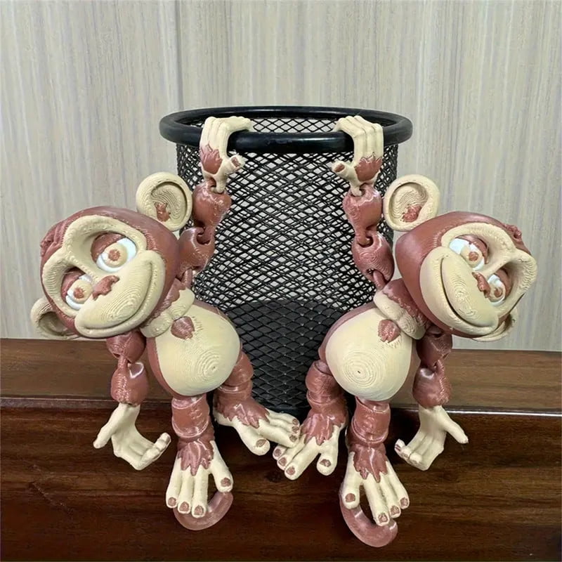 2PCS 3D Printed Holding Hands Monkey Figurine - High-Quality Resin ...