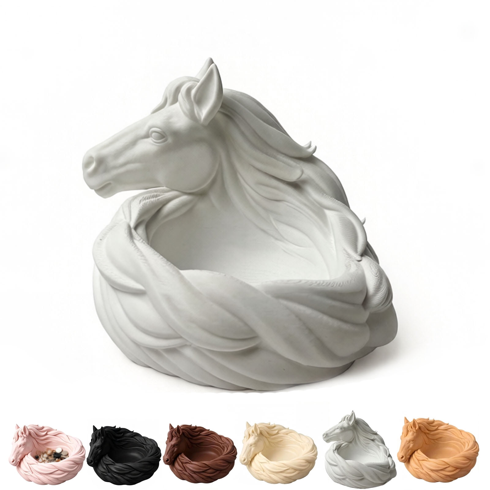 3D Printed Horse Catchall Bowl, 7-Inch Decorative Trinket Dish for Keys ...