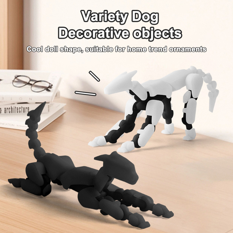 3D Printed Hound Action Figure Multi-jointed Movable Robot Dog Model ...