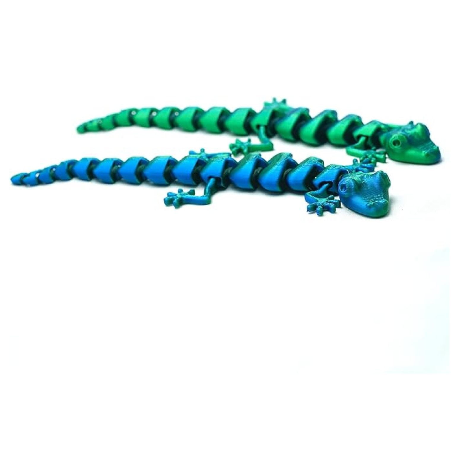 3D Printed House Lizard Ornament, Articulated Gecko Model, Flexible ...