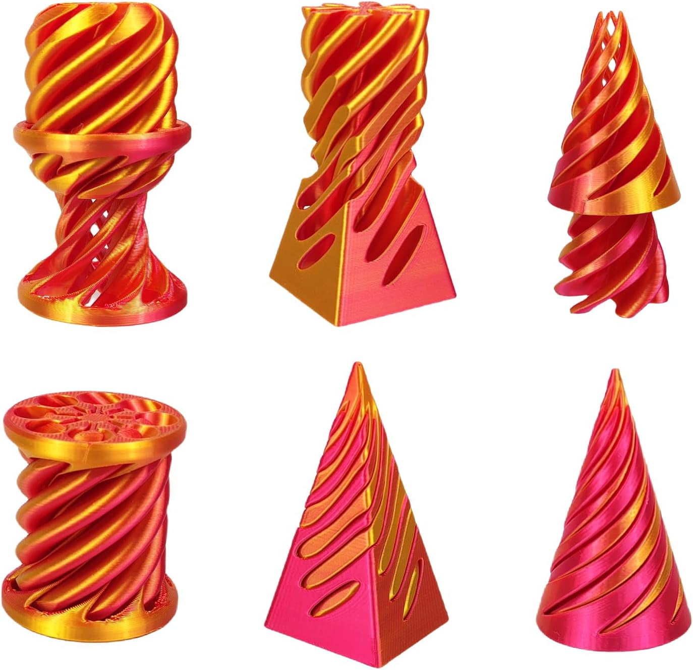 3D Printed Impossible Pyramid Passthrough Sculpture, Cone Fidget Toy ...