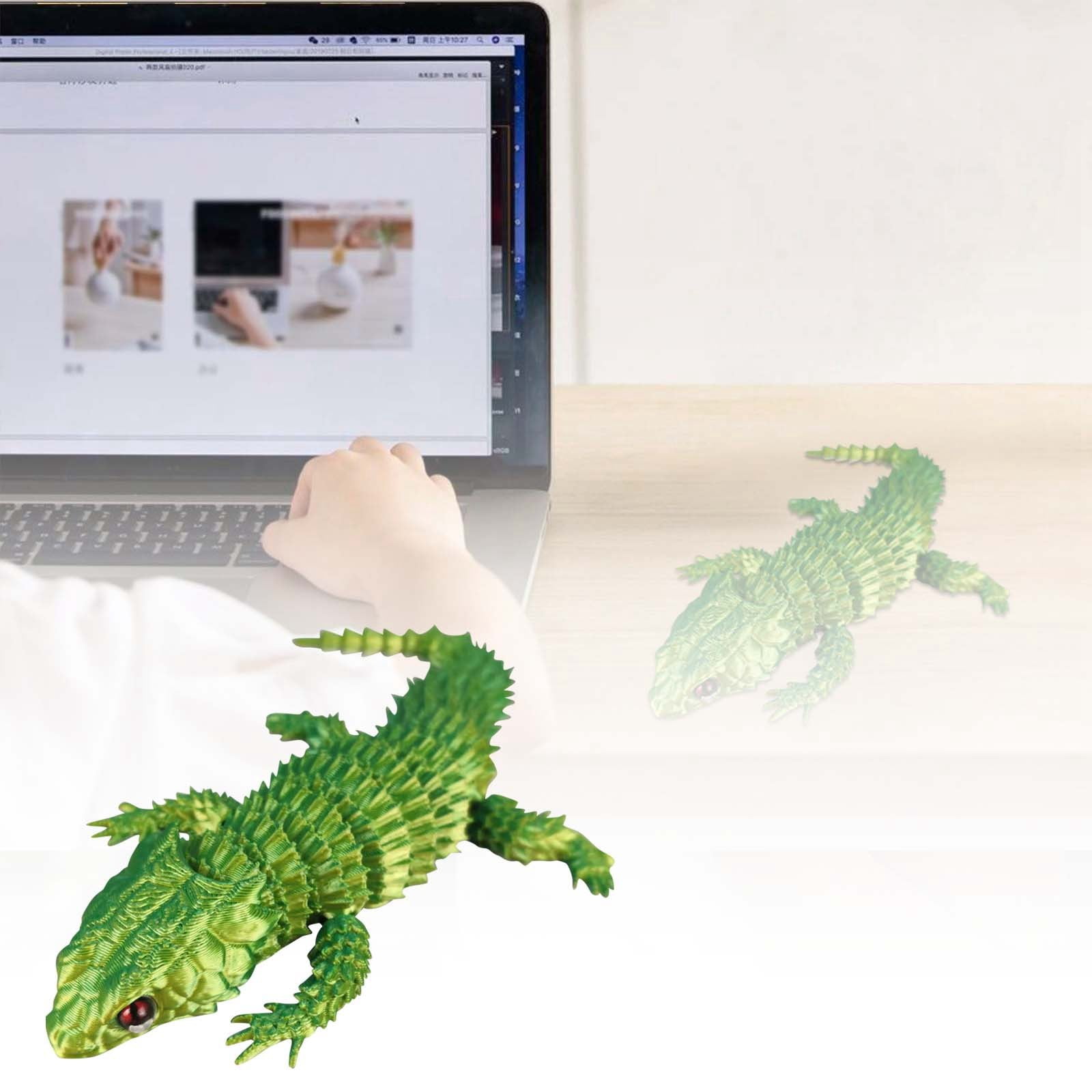 3D Printed Lizard,Articulated Crocodile Models,Flexible Joint Animal Lacertid Figurines, 3D ...