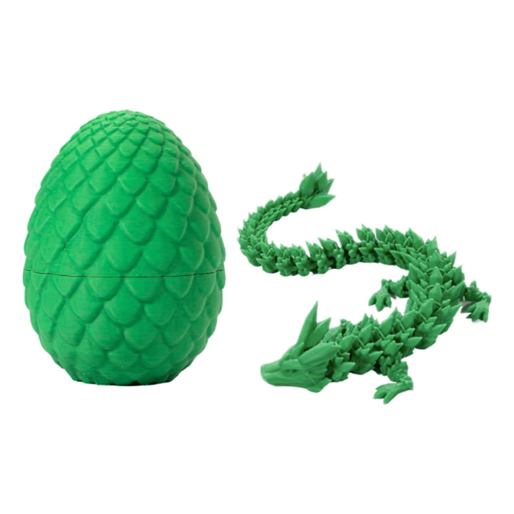 3D Printed Loong in Egg,Full Articulated Loong Crystal Loong with Loong ...