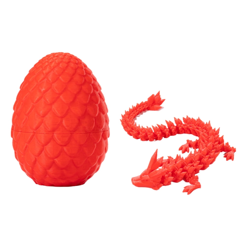 3D Printed Loong in Egg,Full Articulated Loong Crystal Loong with Loong ...