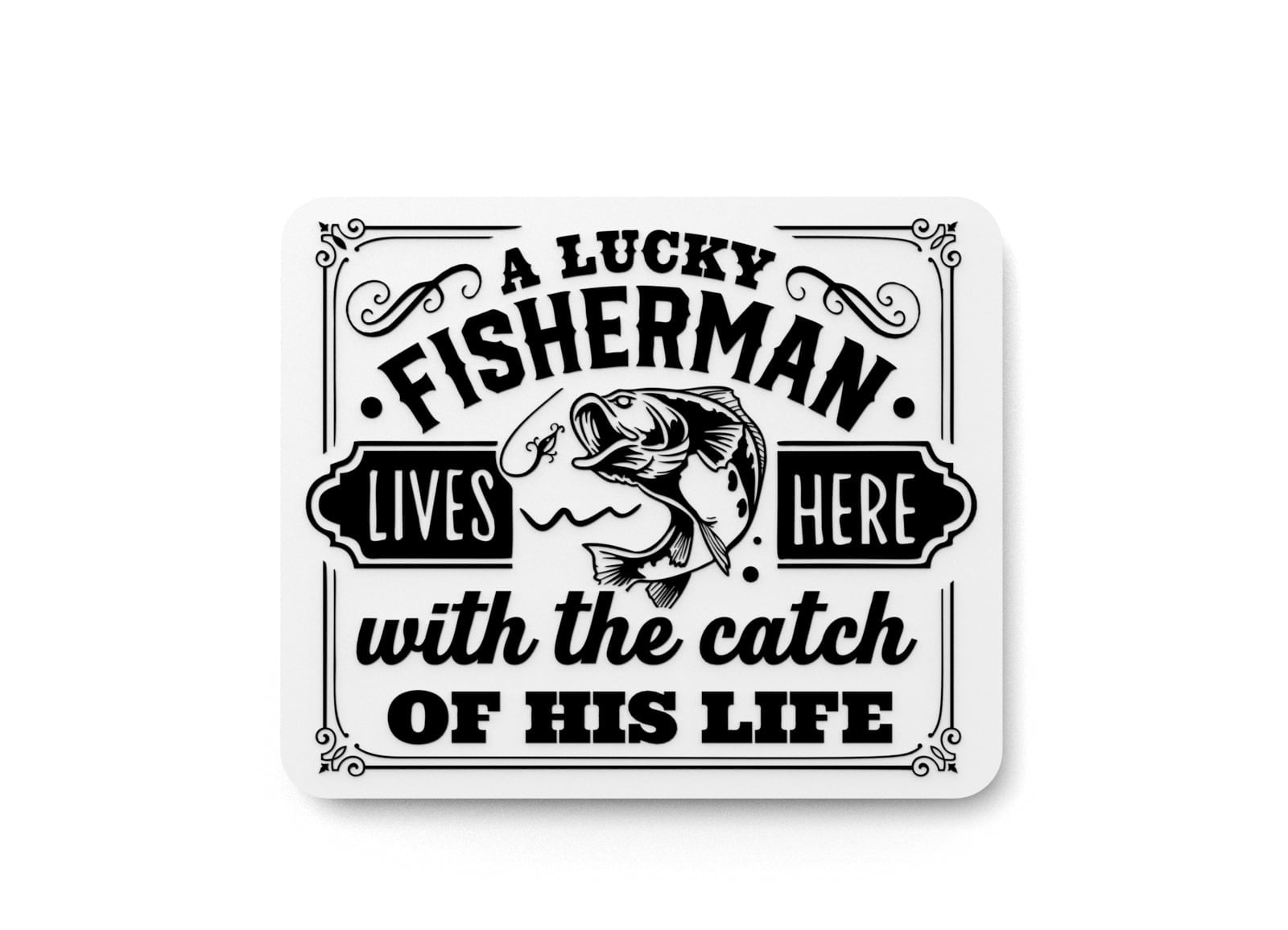 Clever Contraptions 3D Printed LuckyFisherman Wall Art – Rustic Fishing ...