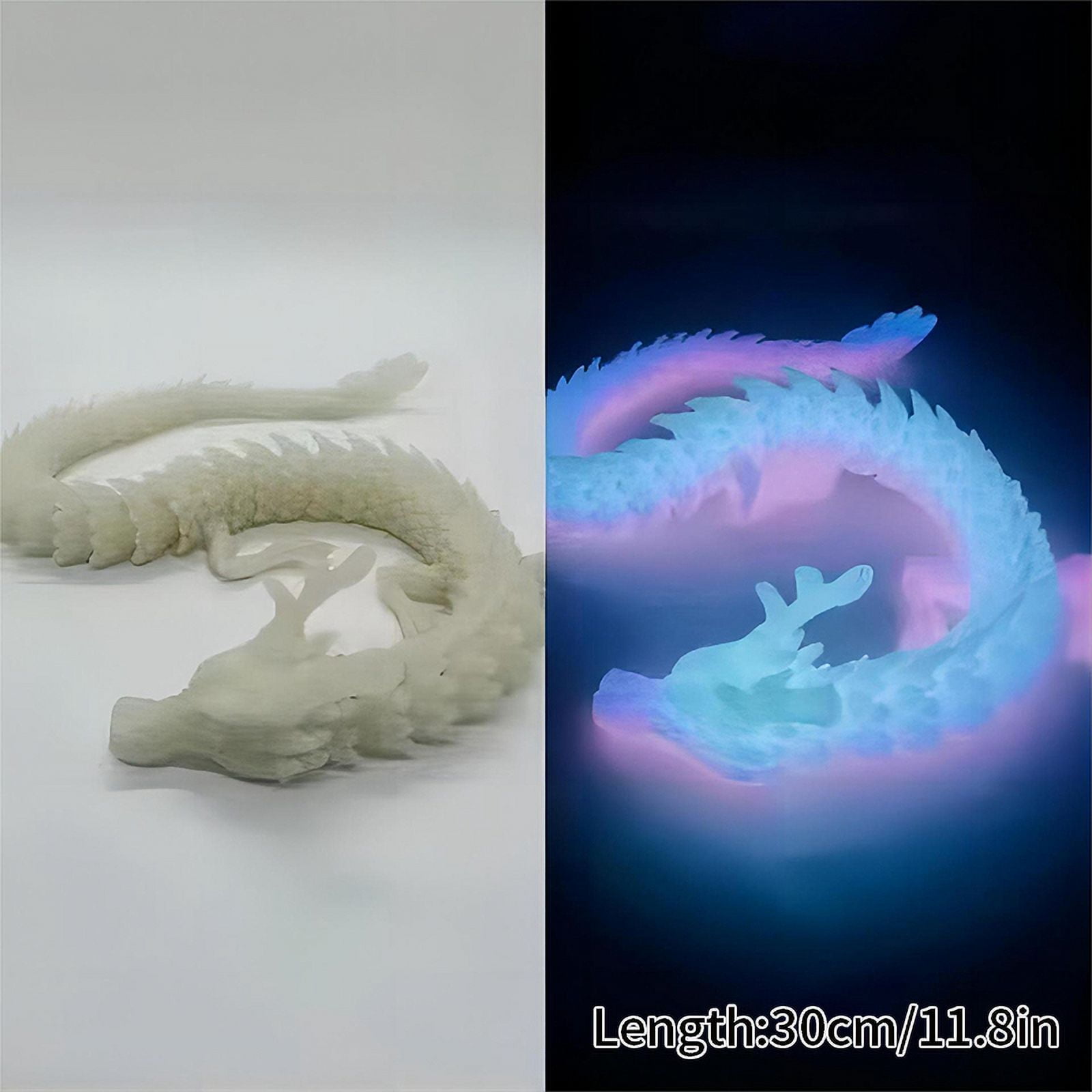 3D Printed Luminous Chinese Loong Flexible Articulated Dragon Crafts ...