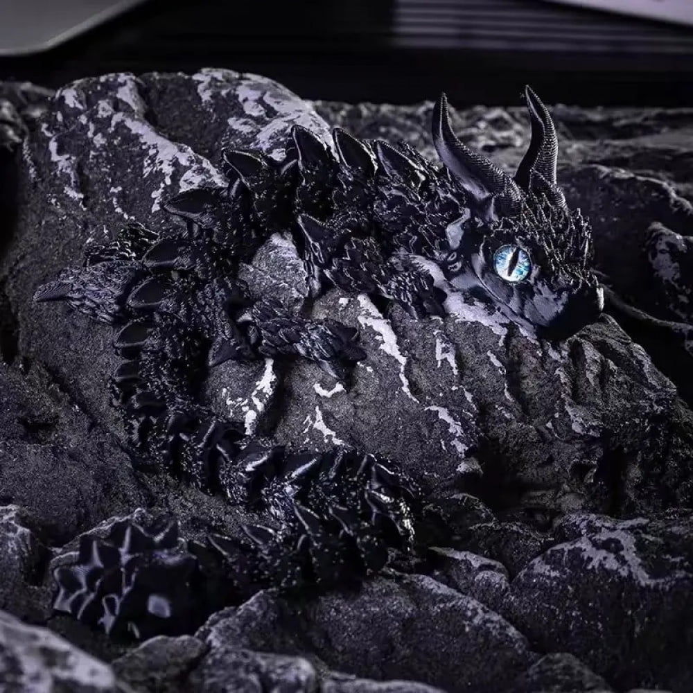 3D Printed Magic Dragon Movable Joint Fidget Toy Rotatable Articulated ...