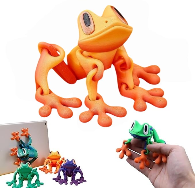 3D Printed Magnet Frog Toy, Funny Magnetic Frogs Refrigerator Magnet ...