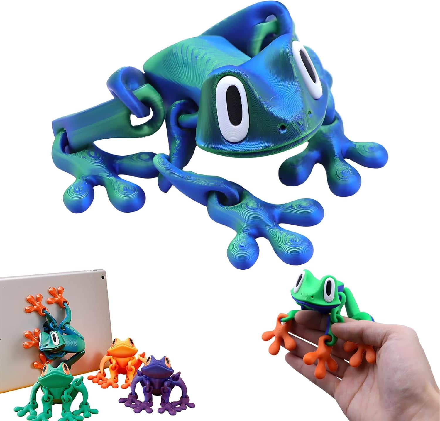 3D Printed Magnetic Frog, 2025 New 3D Printed Frog Fridge Magnets ...