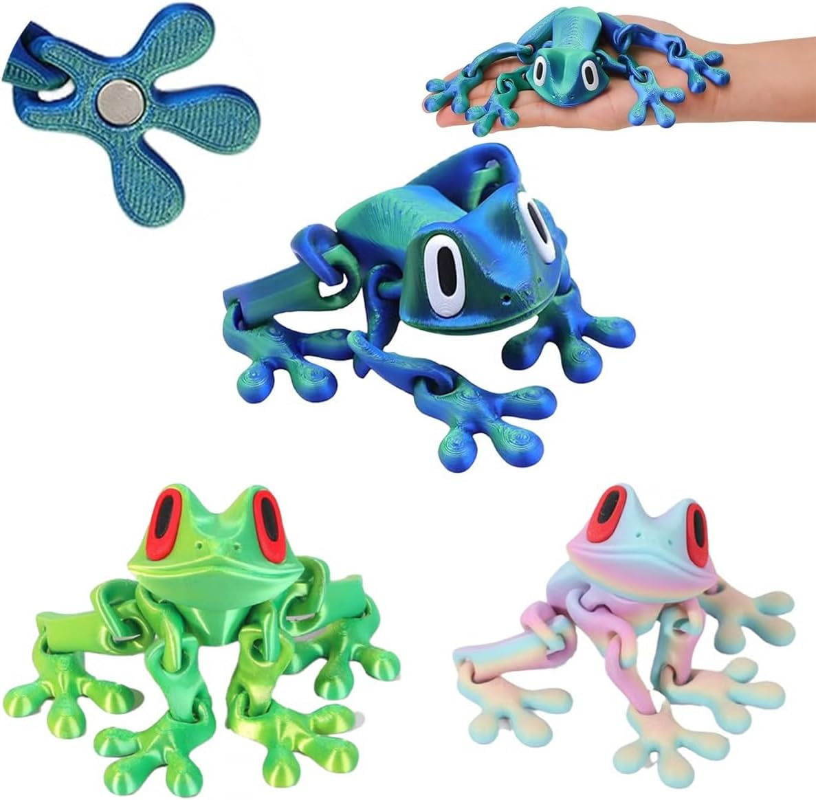 3D Printed Magnetic Frog, 8 inch 2026 3D Printed Frog Fridge Magnets ...