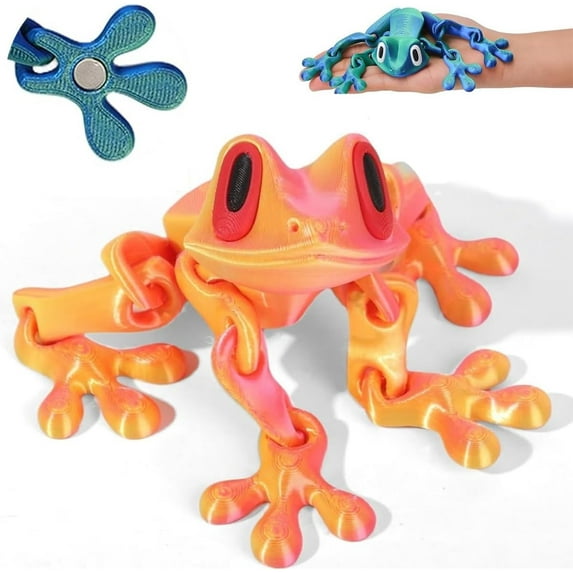 3D Printed Magnetic Frog, 8 inch 2026 3D Printed Frog Fridge Magnets ...