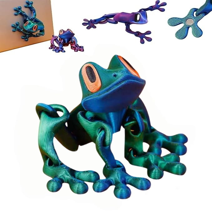 3D Printed Magnetic Frog,Figurines 3D Fake Frog ,Articulated 3D Printed ...