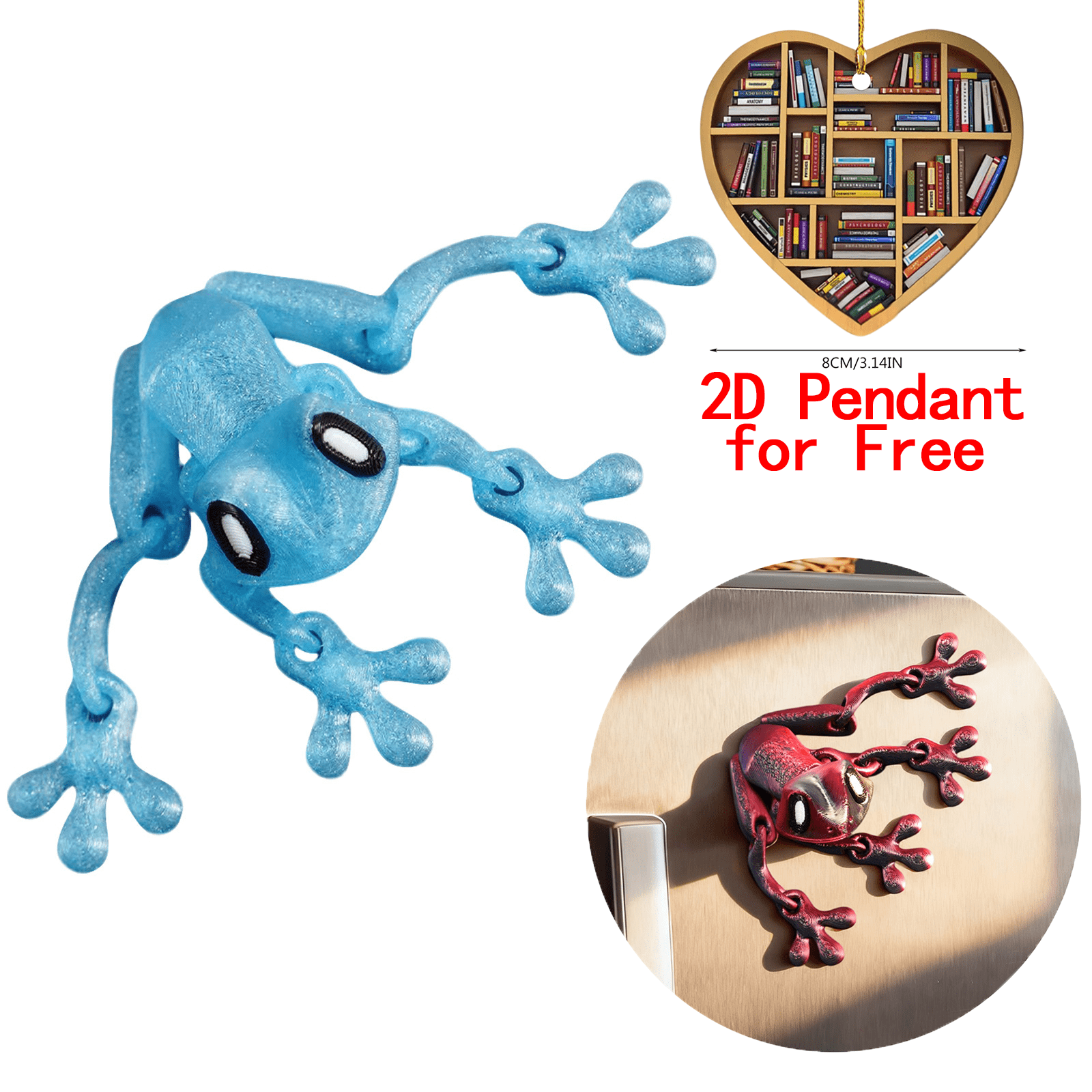 3D Printed Magnetic Frog Fridge Magnets,2025 New Realistic Articulated ...