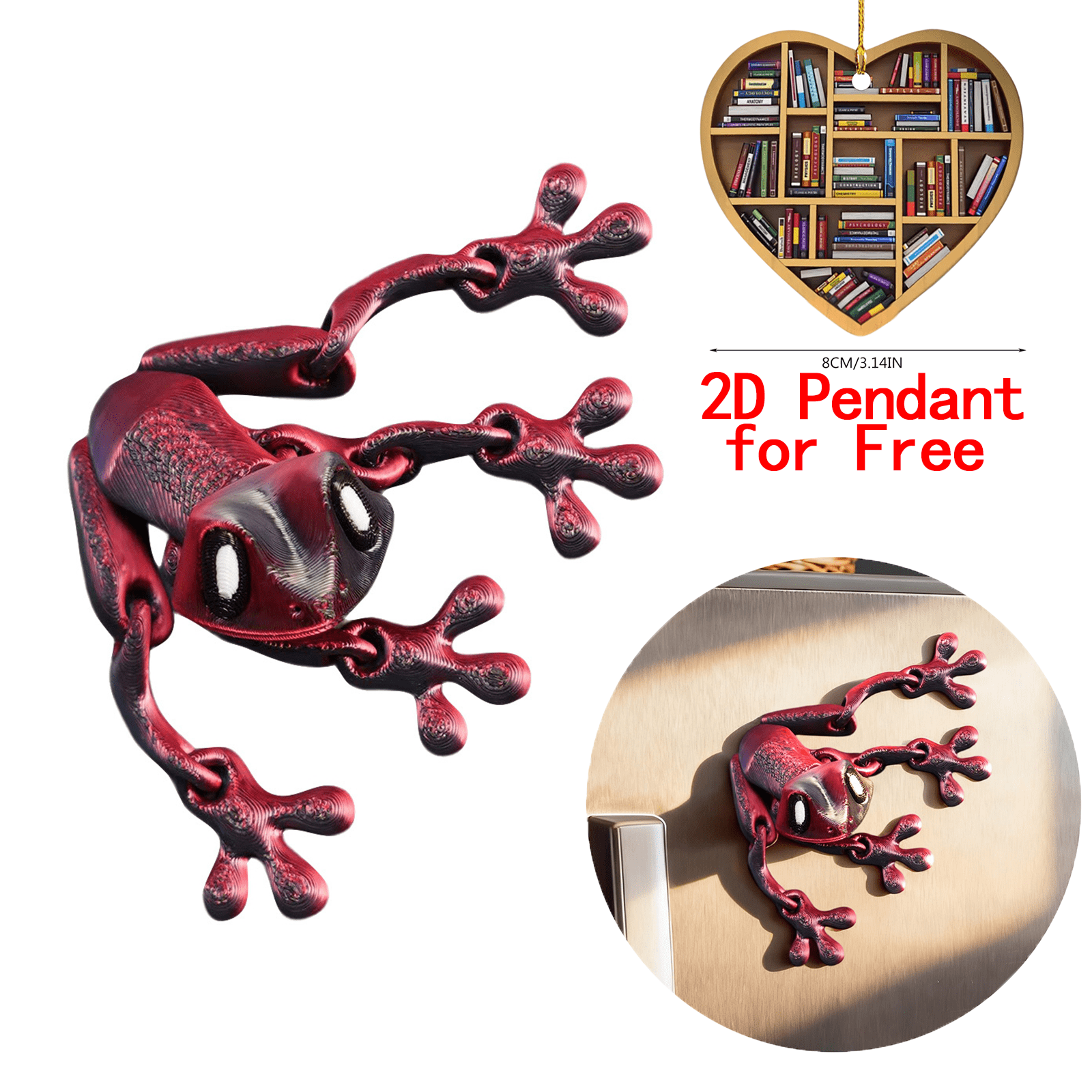 3D Printed Magnetic Frog Fridge Magnets,2025 New Realistic Articulated ...