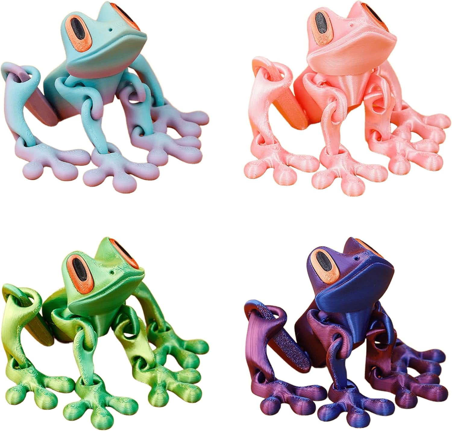 3D Printed Magnetic Frog, Realistic Movable Frog Magnet Toy ...