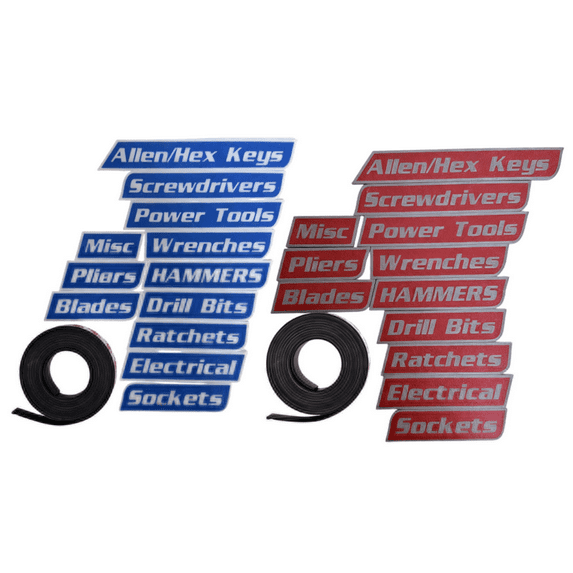3D-Printed Magnetic Toolbox Labels, 12 Pack Tool Box Organization Tags ...
