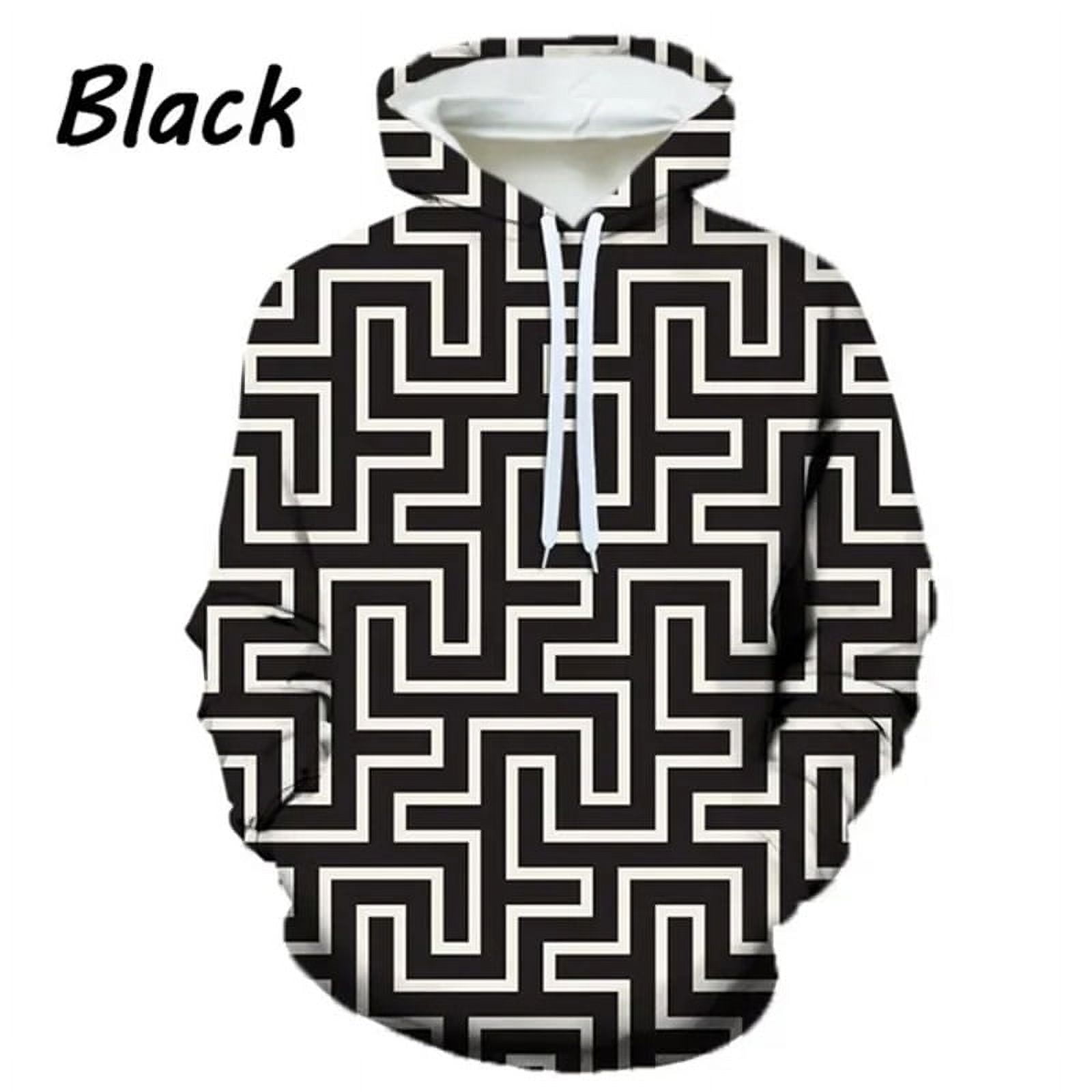 3D Printed Maze Pattern Hoodie For Men Women Casual Plus Size ...
