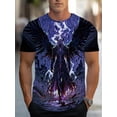3D Printed Men's T-Shirt | Short-sleeved Dark Angel Design, Lightweight ...