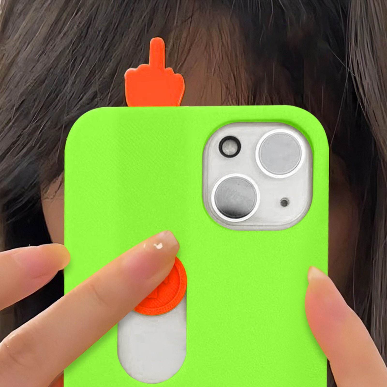 3D Printed Middle Sliding Finger Sliding Phone Case Funny Spoof Phone ...