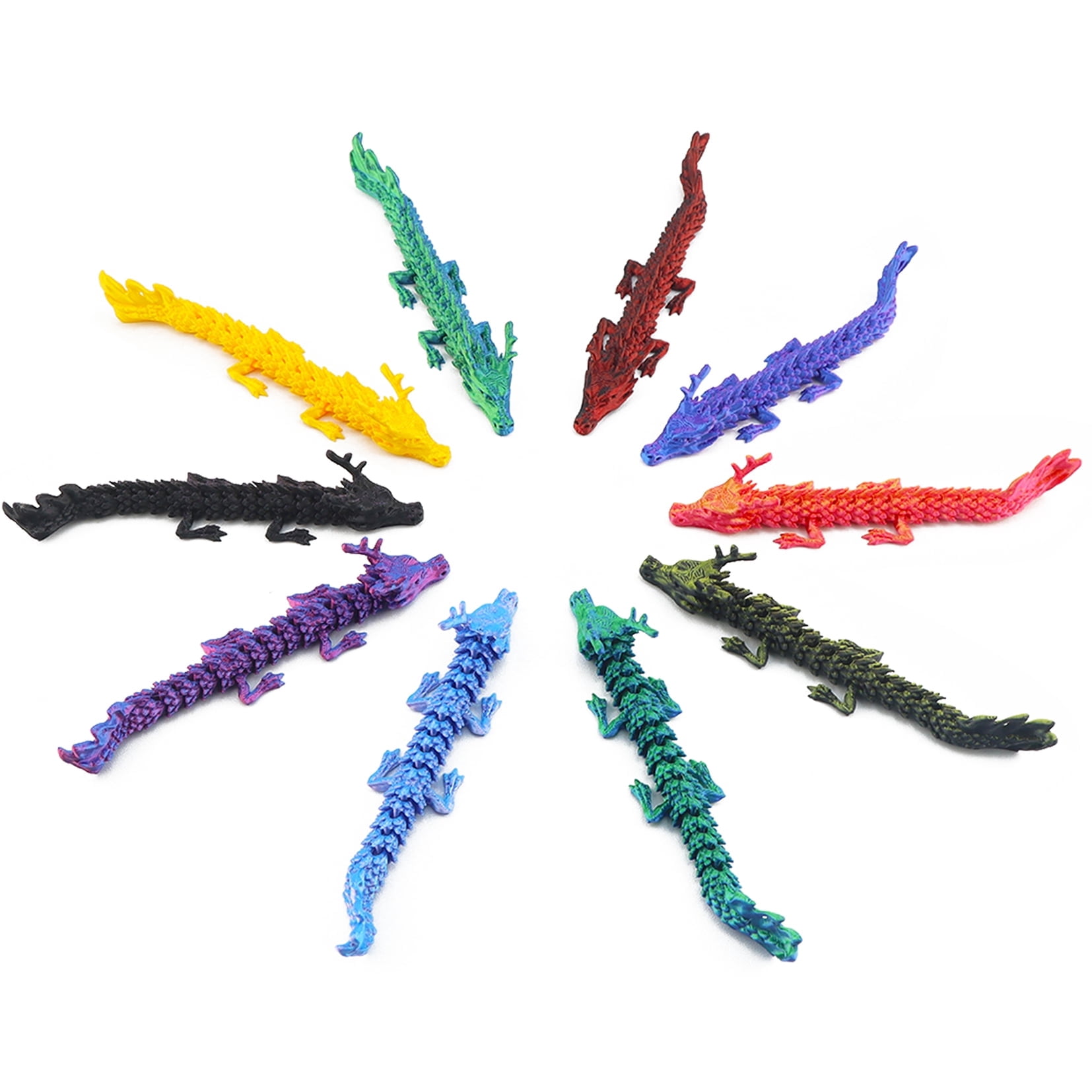 3D Printed Mini Dragons, Mystery Articulated Dragons Toys, Dragon ...