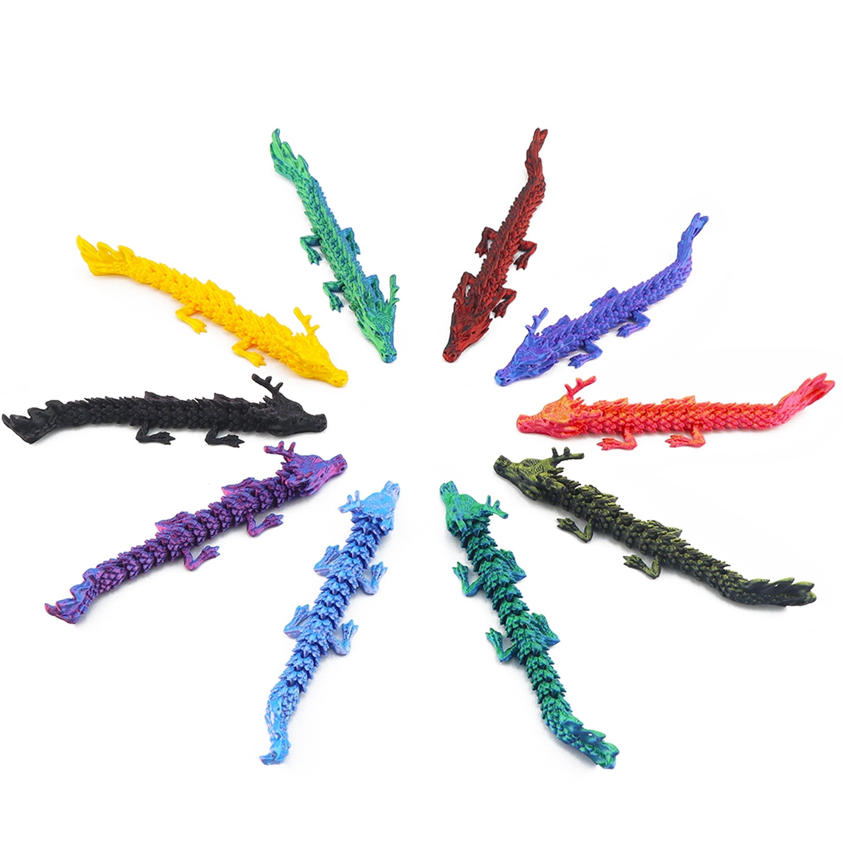 3D Printed Mini Dragons, Mystery Articulated Dragons Toys, Dragon ...