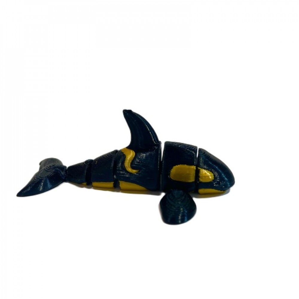 3D Printed Miniature Black And Gold Orca Figurine - Walmart.com