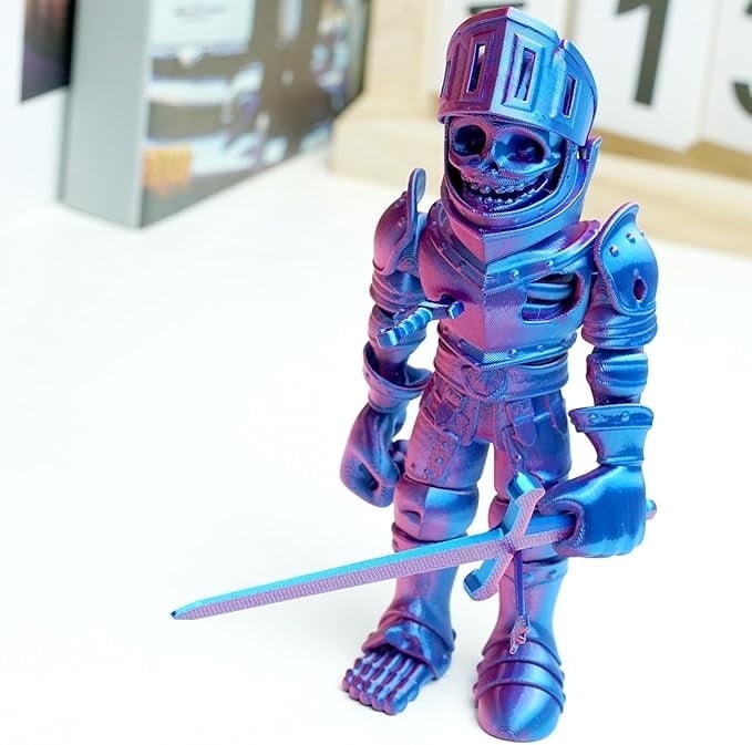 3D Printed Model Skull Warrior,Flexible Skeleton Man Statue,Joint ...