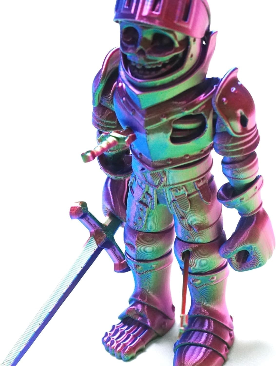 3D Printed Model Skull Warrior,Flexible Skeleton Man Statue,Joint ...