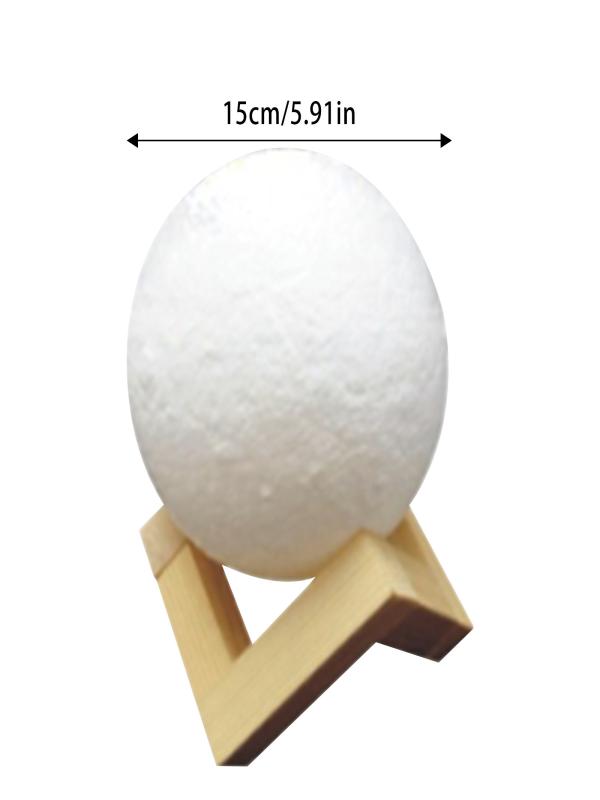 3D Printed Moon Lamp with Wooden Stand Warm and Cool White Lunar Lamp ...