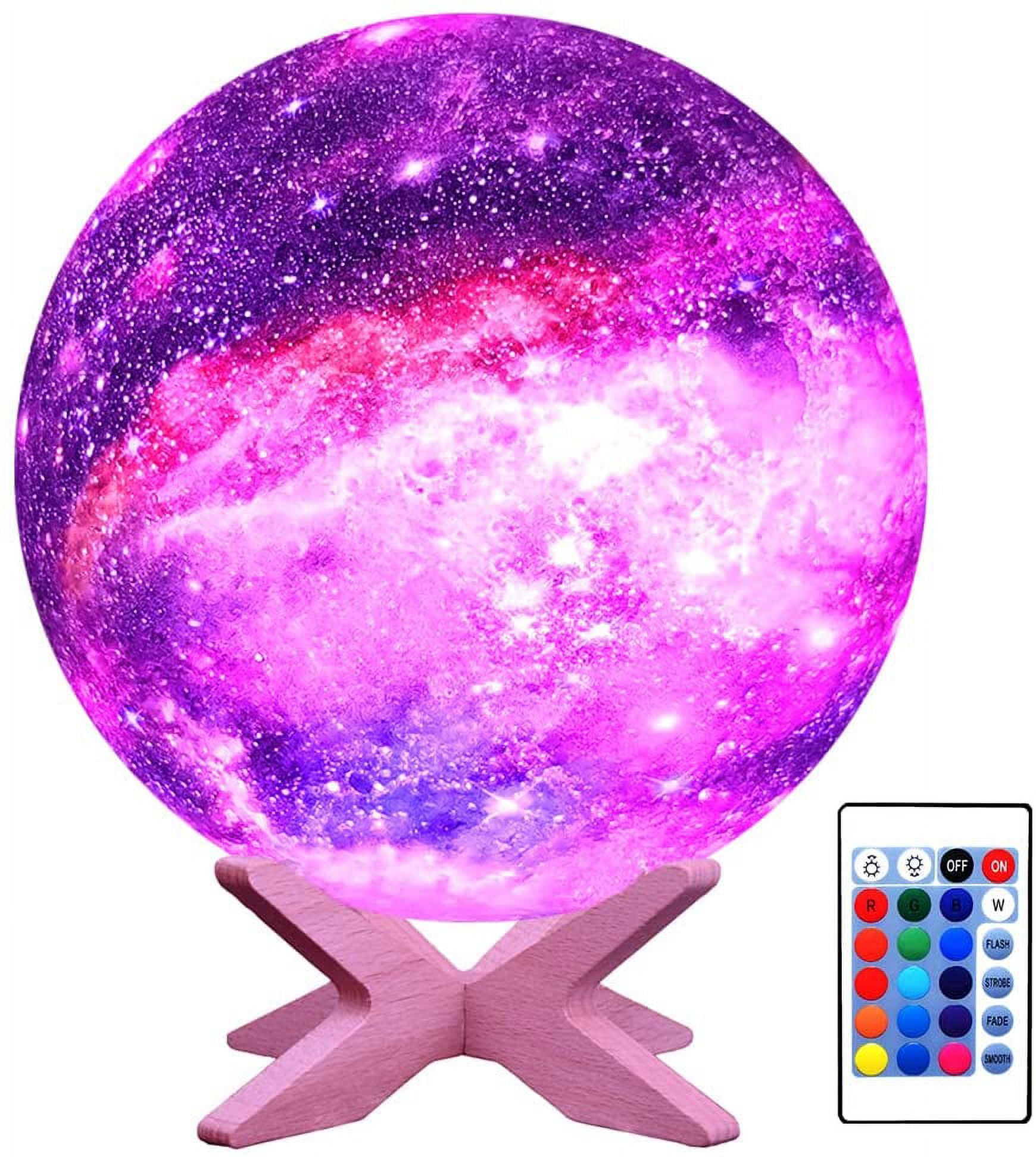 3D Printed Moonlight, 5.9 Inch USB Rechargeable Moonlight in 16 Colors ...
