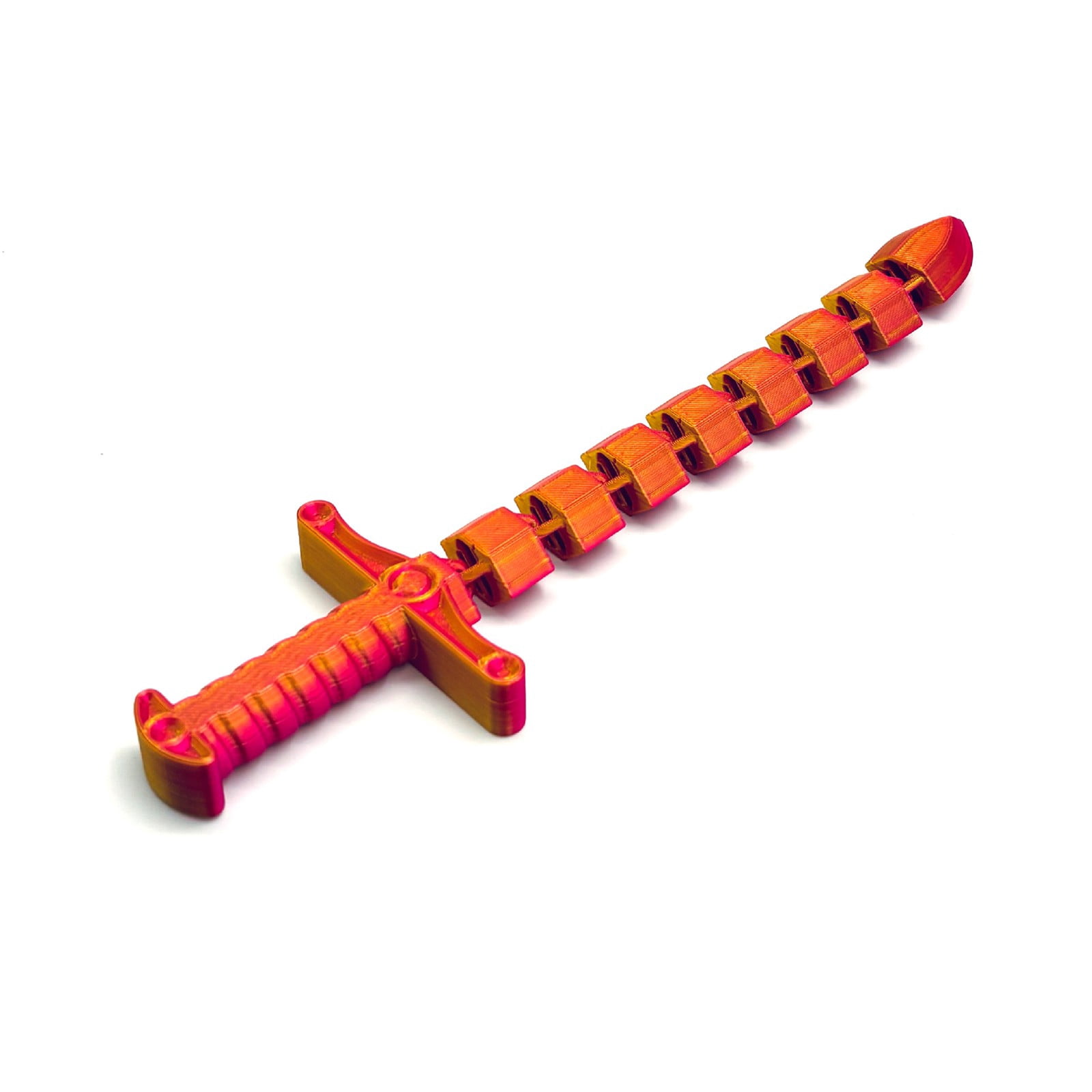 3D Printed Morphing Sword Whip, Articulated Decompression Model ...