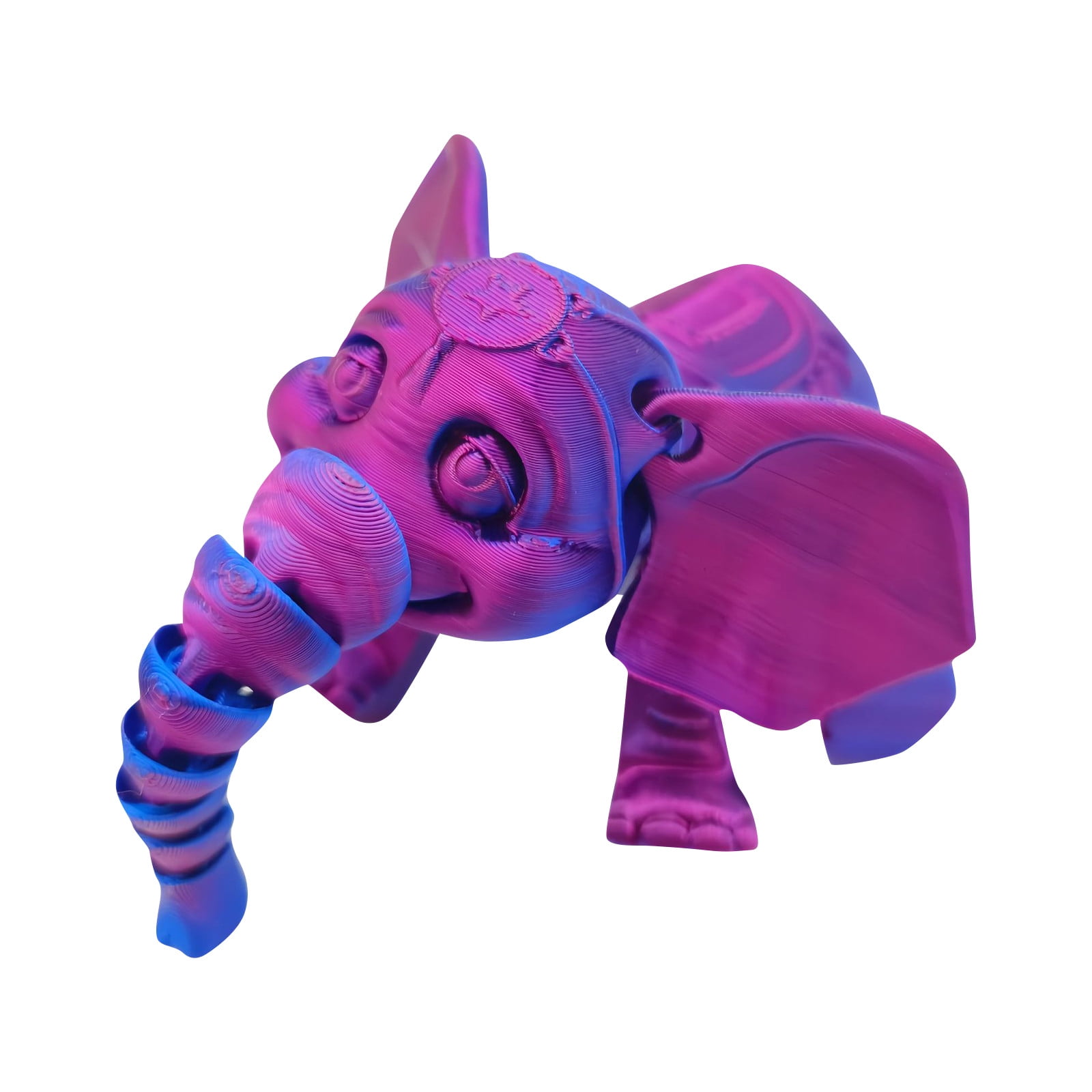 3D Printed Movable Elephant Toy, Elephant with Movable Joints Action ...