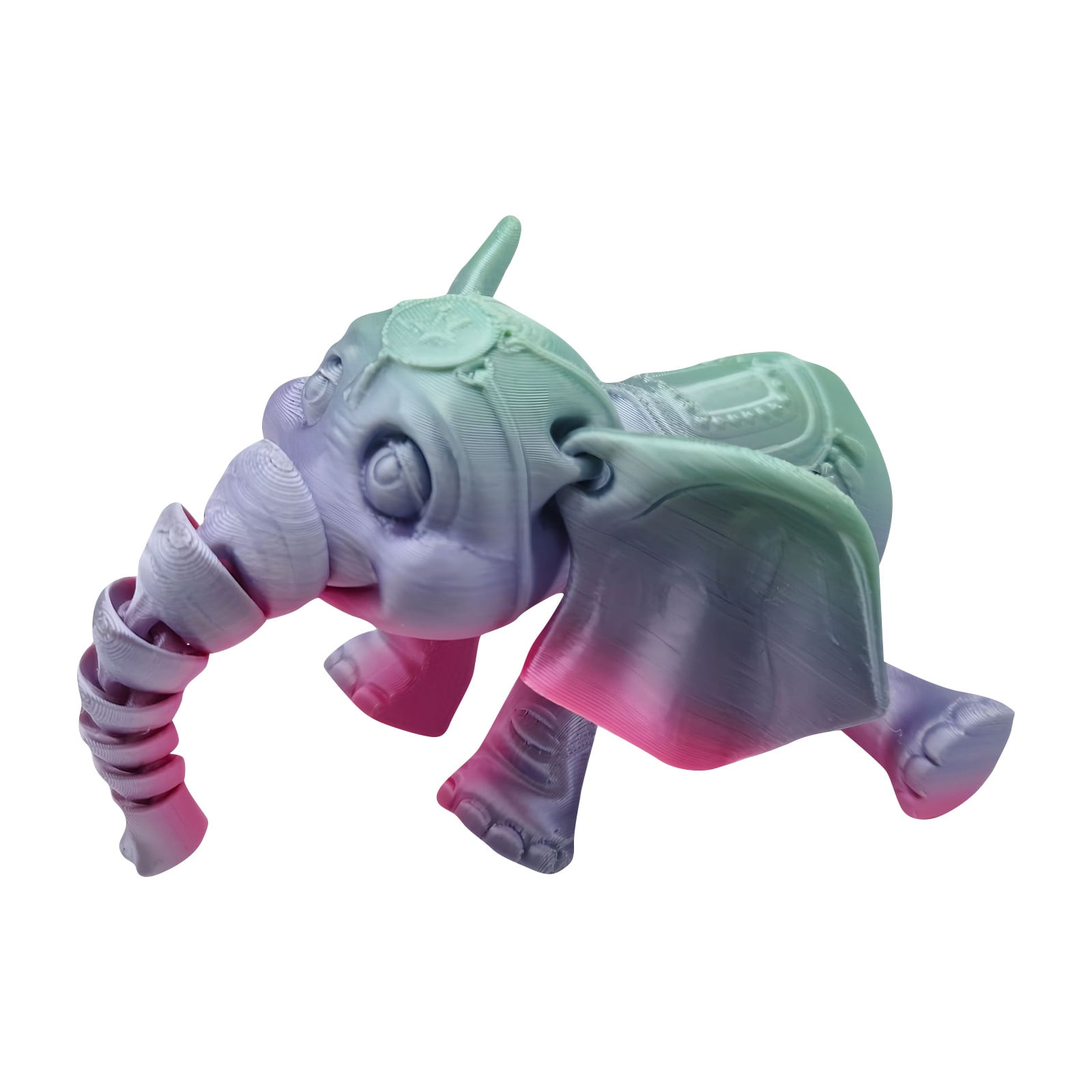 3D Printed Movable Elephant Toy, Elephant with Movable Joints Anime ...