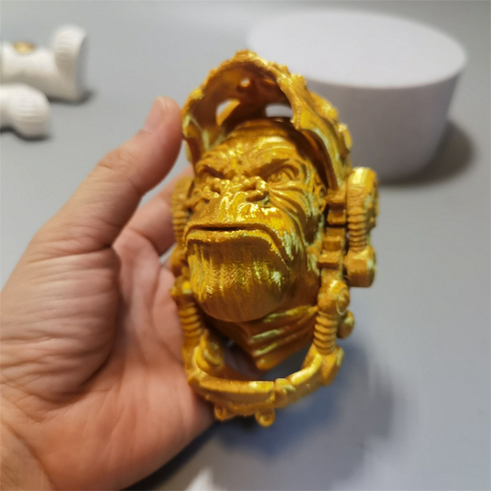 3D Printed Movable Mask Knight Masked Chimpanzees Ornament, Interesting ...