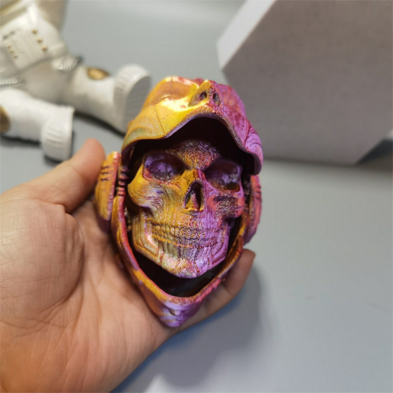 3D Printed Movable Mask Knight Masked Skeleton Man Ornament ...