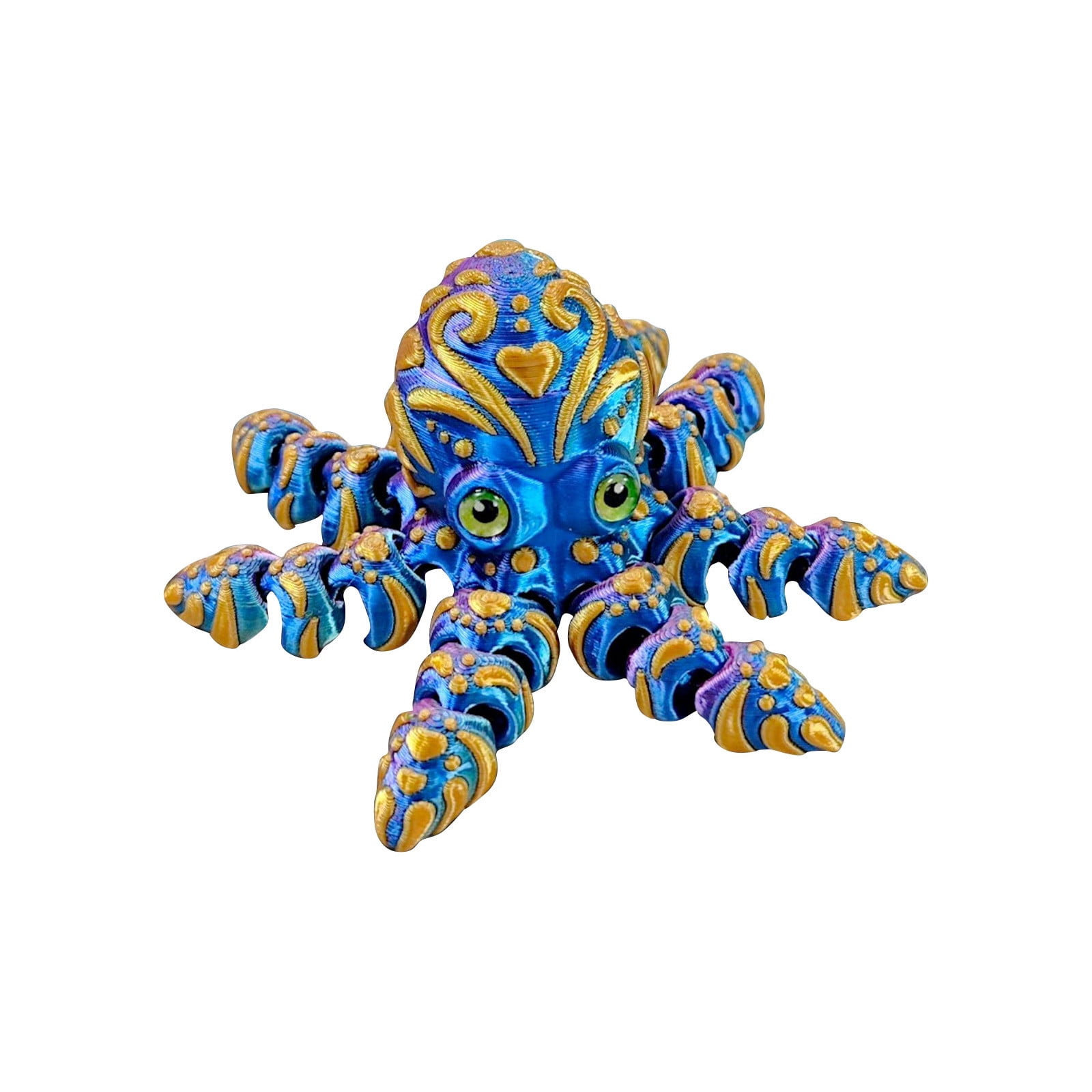 3D Printed Movable Octopus Toy Craft with Articulated Joints - Heart ...
