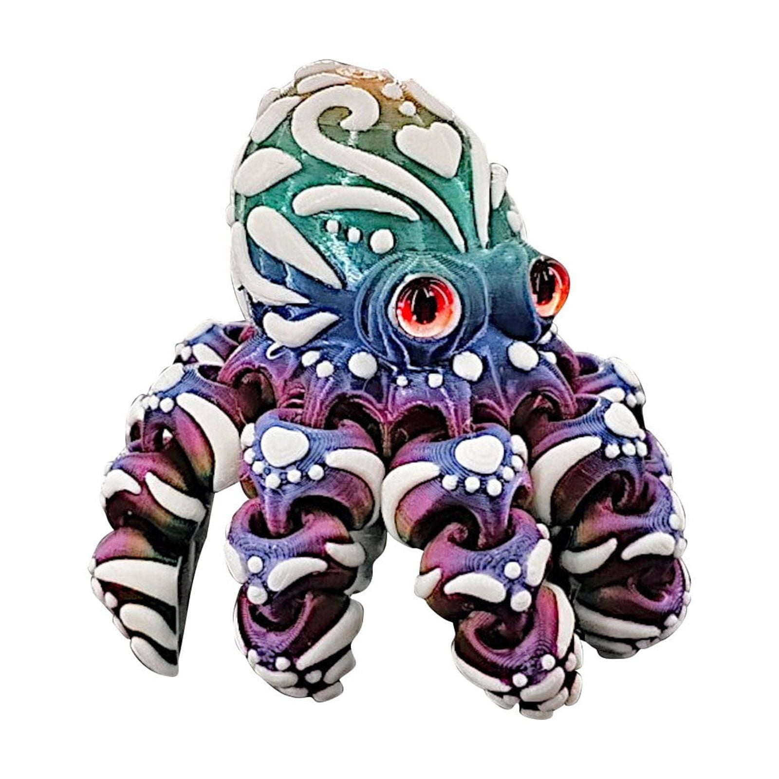 3D Printed Movable Octopus Toy Craft with Articulated Joints - Heart ...