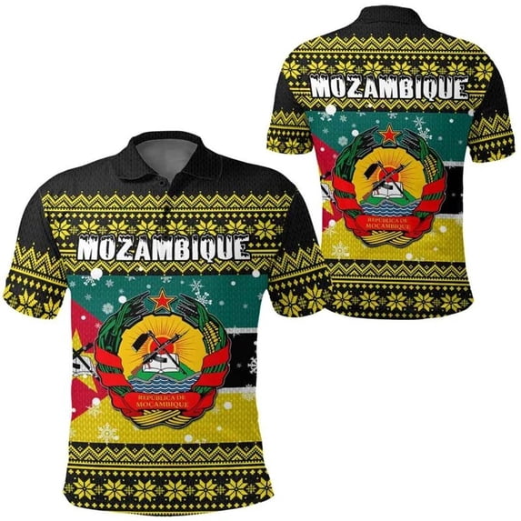 3D Printed Mozambique Flag Map Polo Shirts For Men Clothes Summer Male ...