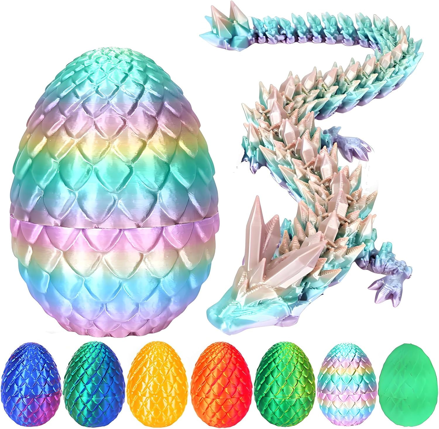 3D Printed Mysterious Crystal Dragon Egg Easter Egg, Pre-Fidget Easter ...